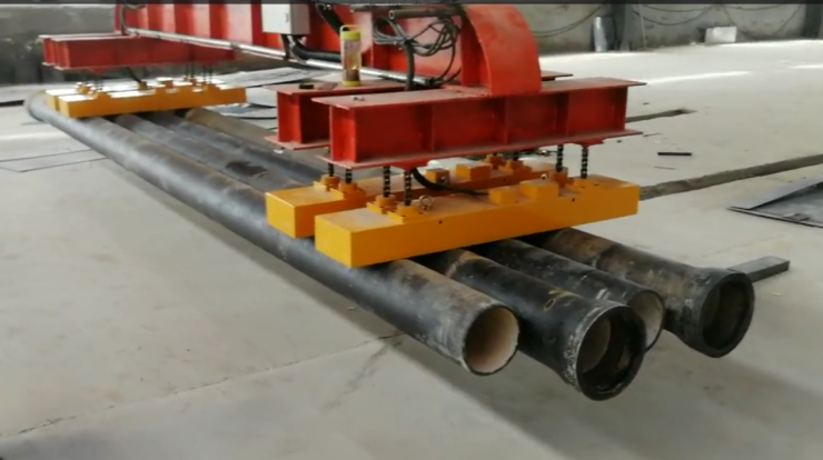 Steel Tube Handling with Lifting Magnet | HVR MAG