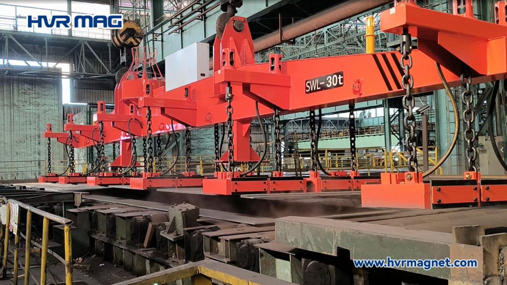Electro Permanent Lifting Magnets for Multiple Steel Plates at Steel ...