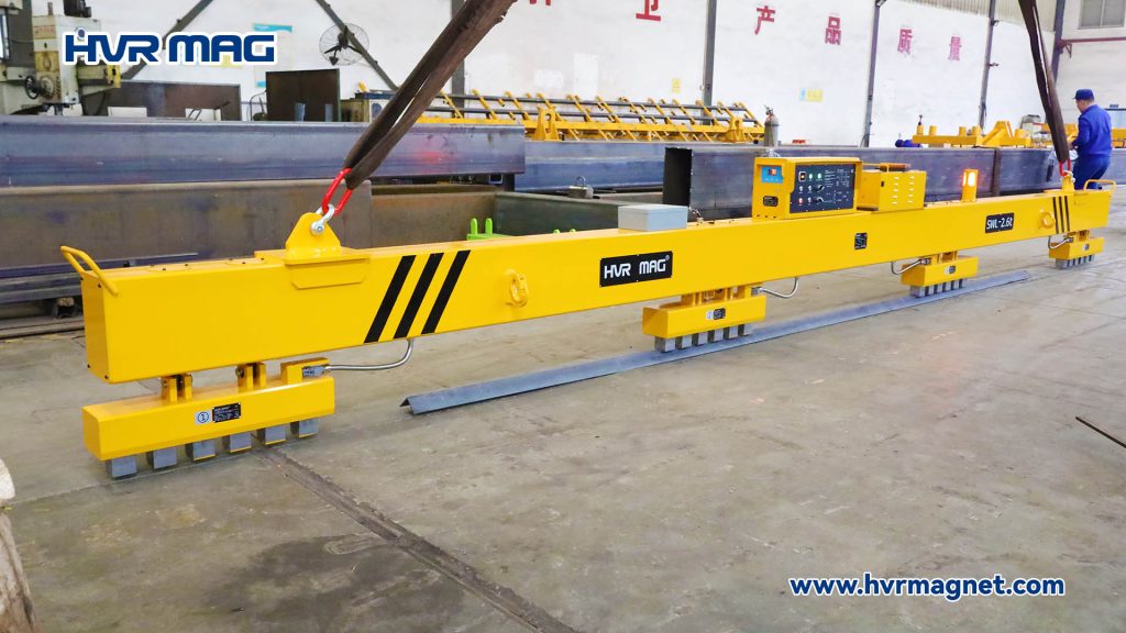 Handling Angle Iron with Electro Permanent Lifting Magnets | HVR MAG